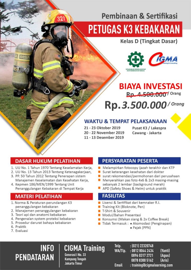 Gallery & Brosur Cigma Training & Consulting | Training K3